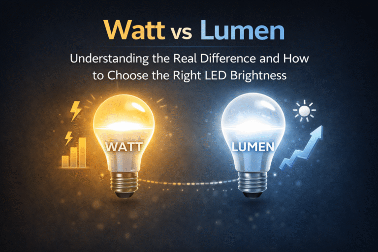Watt vs Lumen: How to Choose the Right LED Brightness 2026